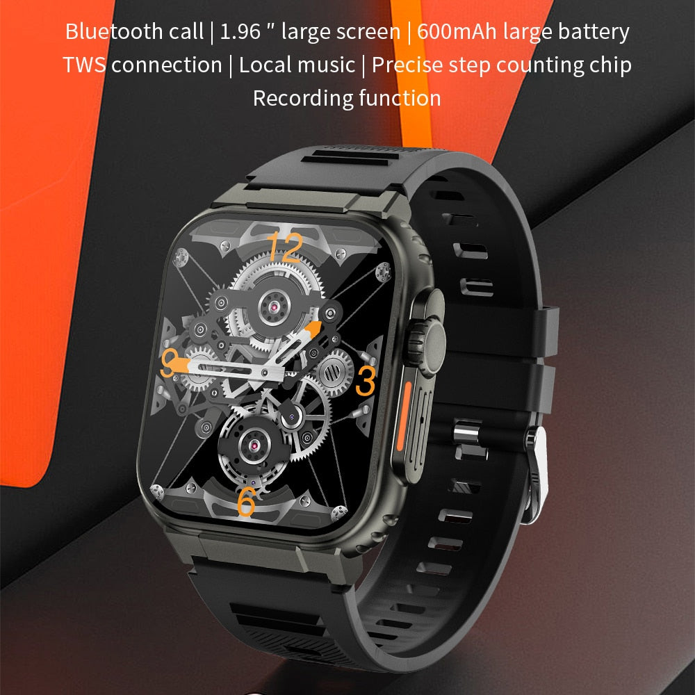 A70 Smart watch 1.96 inch BTCall 600mha SmartWatch for Men Women IP68