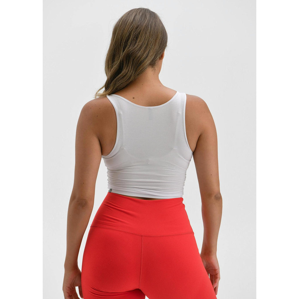Ethika - Americana - Red | Womens Ribbed Crop Tank