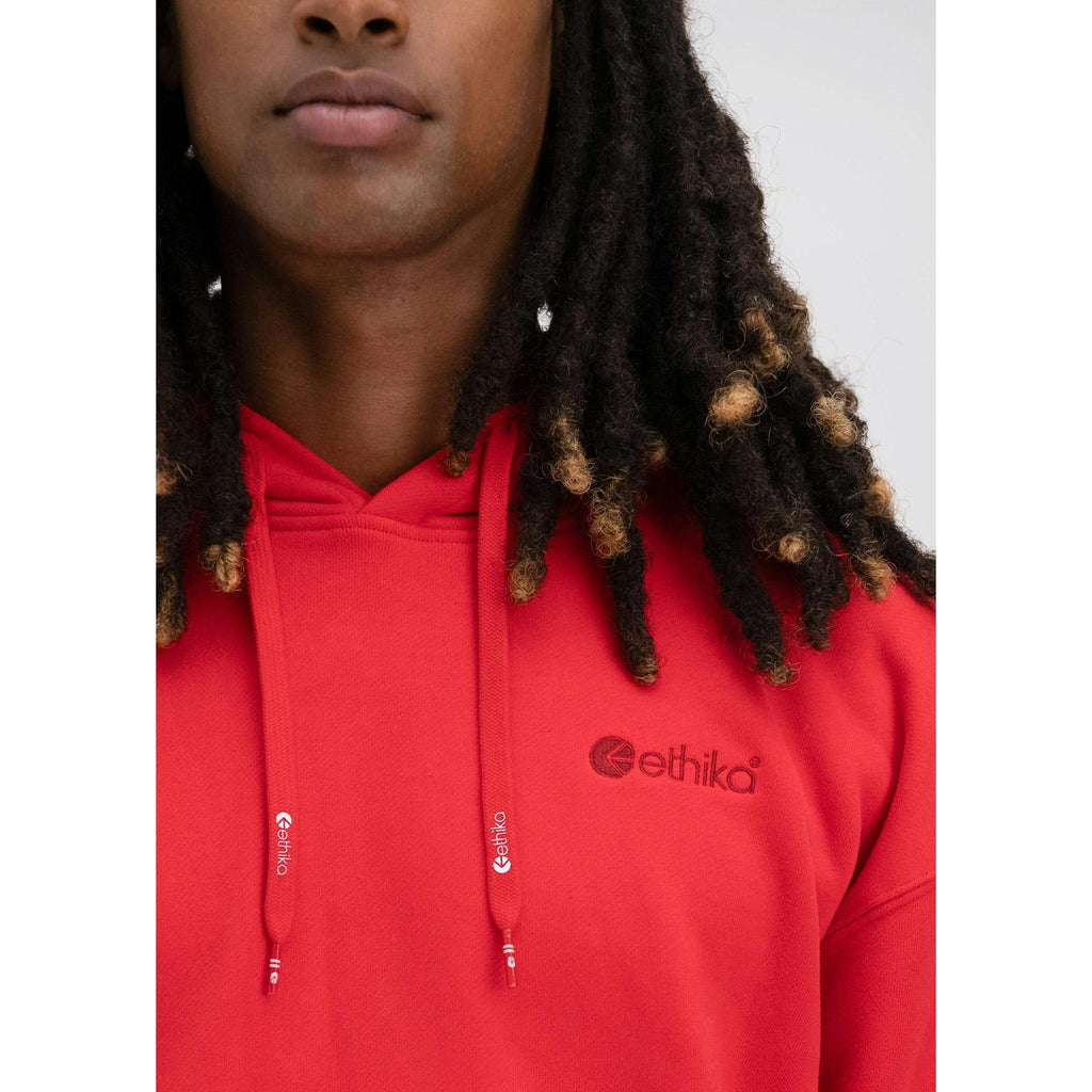 Ethika - Embroidered Logo - Red | Mens Hoodie