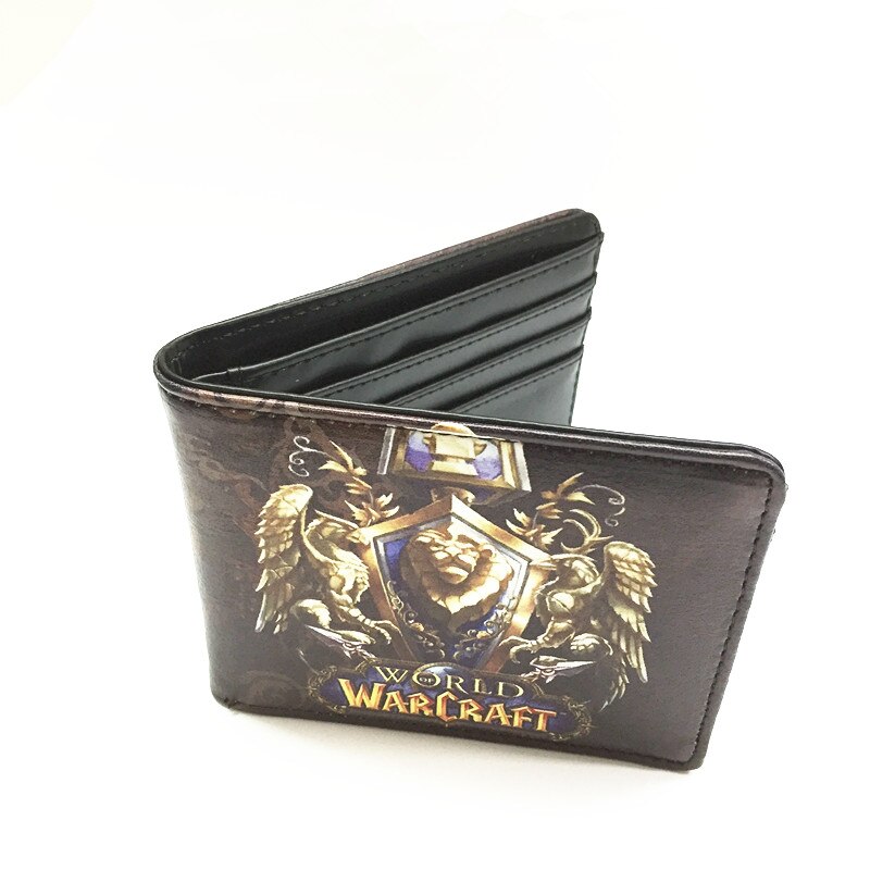 World of Warcraft Wallets Leather Slim Small Wallet WOW Alliance Horde