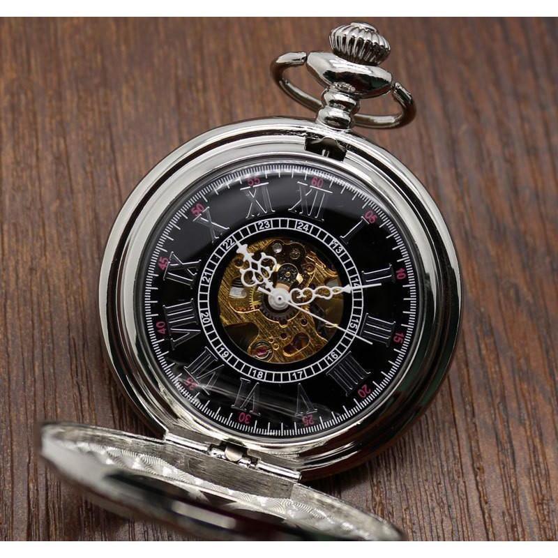 Men's Mechanical Hand Wind Steampunk Collection Pocket Watches - 2 Col