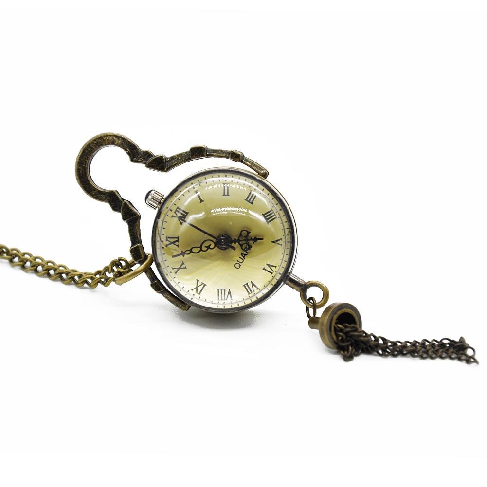 Men's Vintage Glass Bull Eye Pocket Watch
